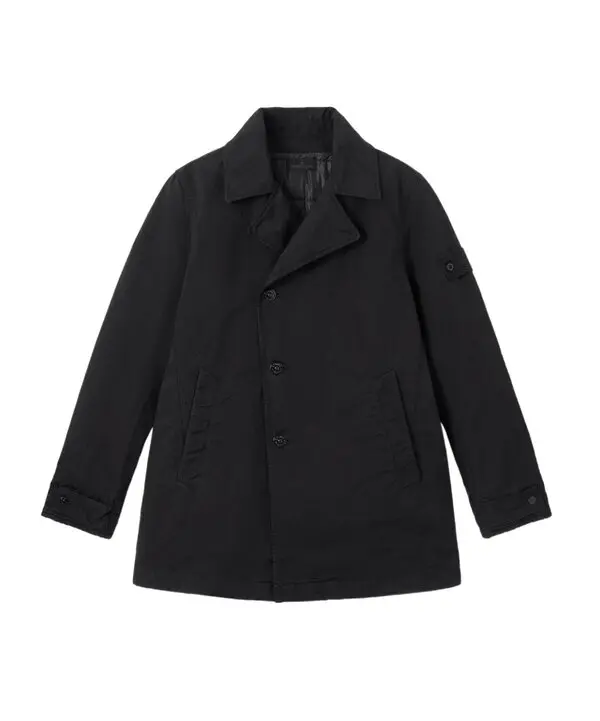 Stone Island Padded Peacoat With Anti-drop