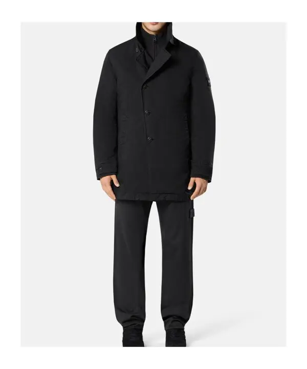 Stone Island Padded Peacoat With Anti-drop