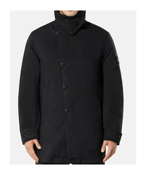 Stone Island Padded Peacoat With Anti-drop
