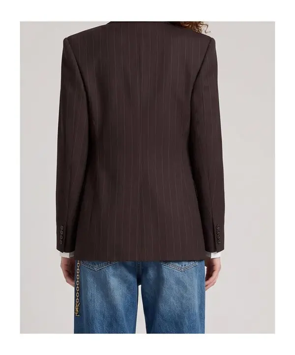 Saint Laurent Single-breasted Striped Jacket