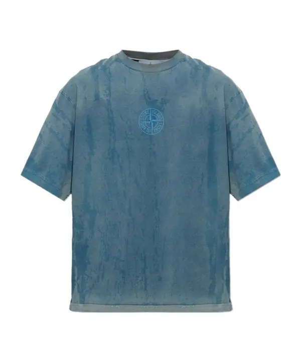 Stone Island Regular-fit T-shirt With 'bark Tee' Print - Gray