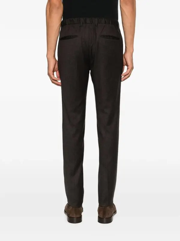 Incotex Elastic-waist Trousers - Dark Brown