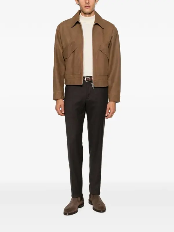Incotex Elastic-waist Trousers - Dark Brown
