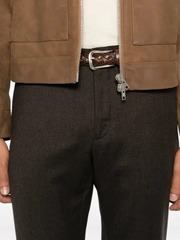 Incotex Elastic-waist Trousers - Dark Brown