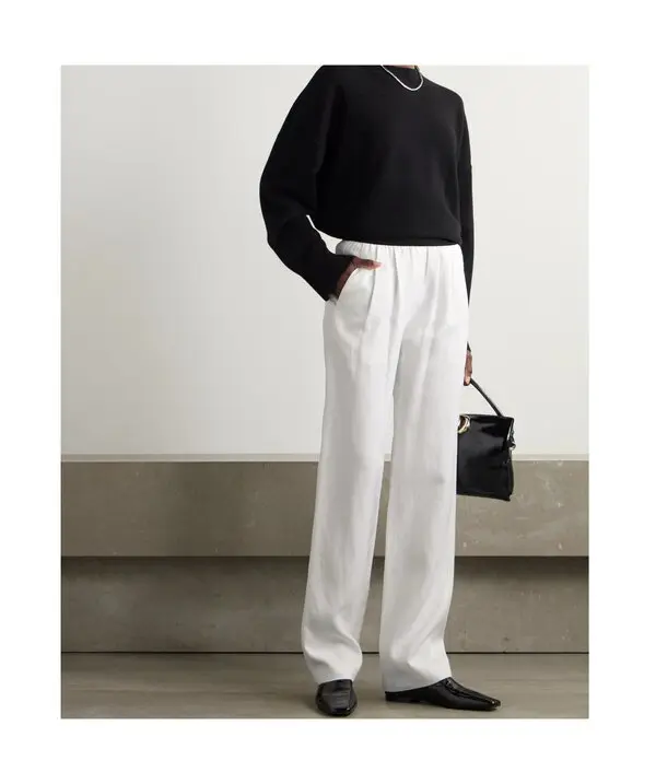 Loulou De Saison Pleated Twill Straight-leg Trousers