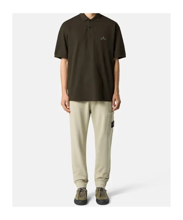 Stone Island Slim-fit Joggers With Cargo Pocket