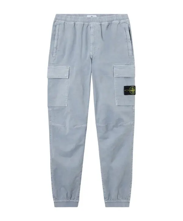 Stone Island Regular-tapered-fit Jogger Trousers With Elastic Waist - Ashes