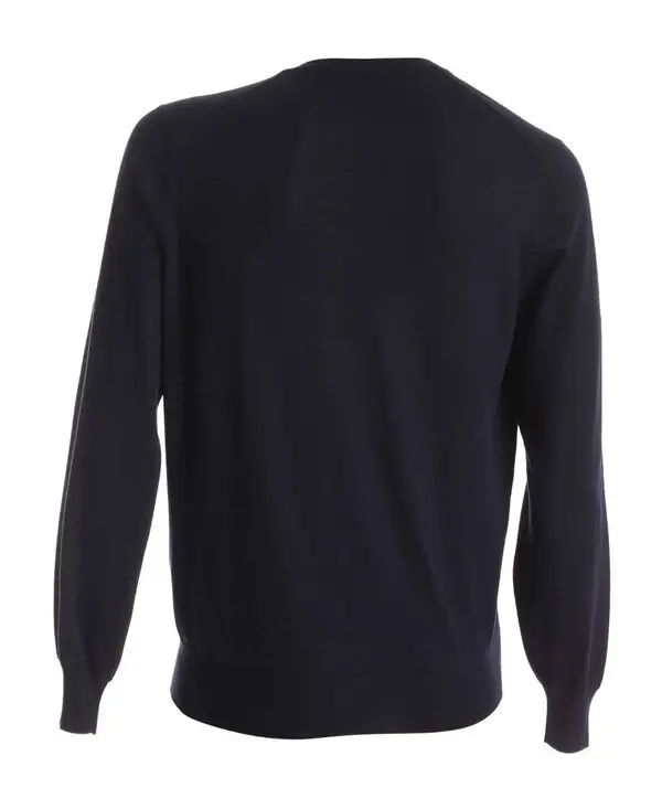 Brunello Cucinelli Ribbed-knit V-neck Jumper - Black