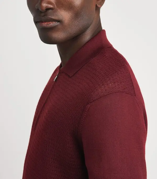 Corneliani Virgin Wool Quarter-zip Polo Sweater