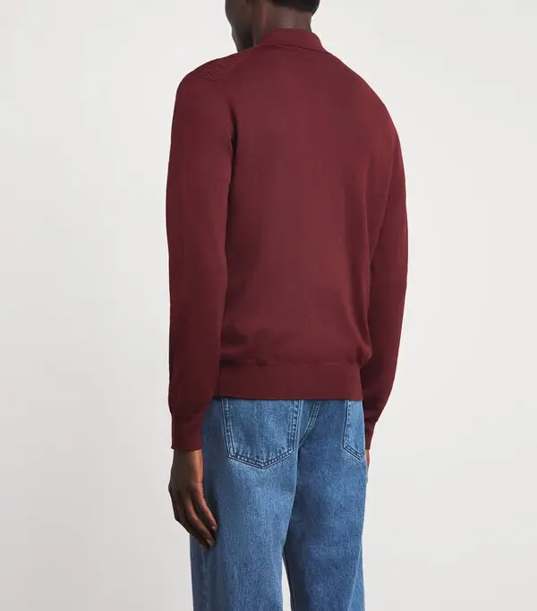 Corneliani Virgin Wool Quarter-zip Polo Sweater