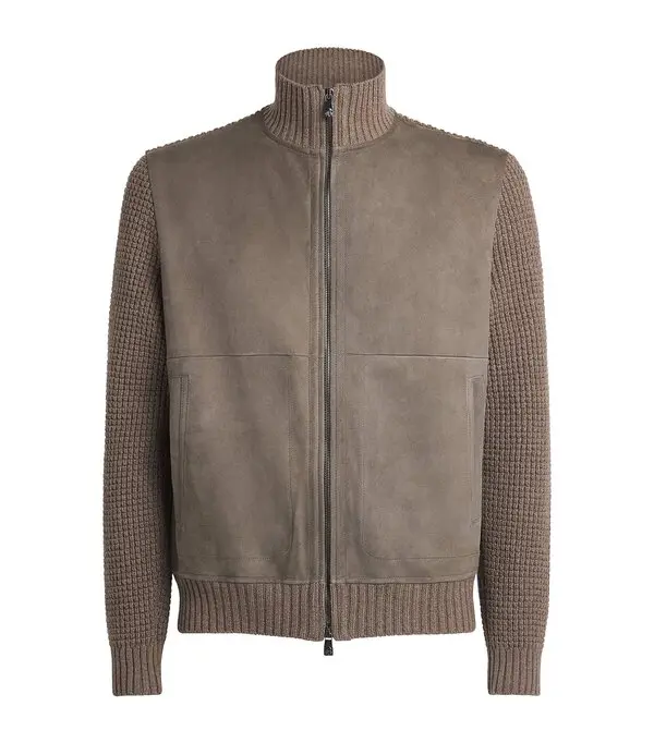 Corneliani Wool-suede Hybrid Jacket