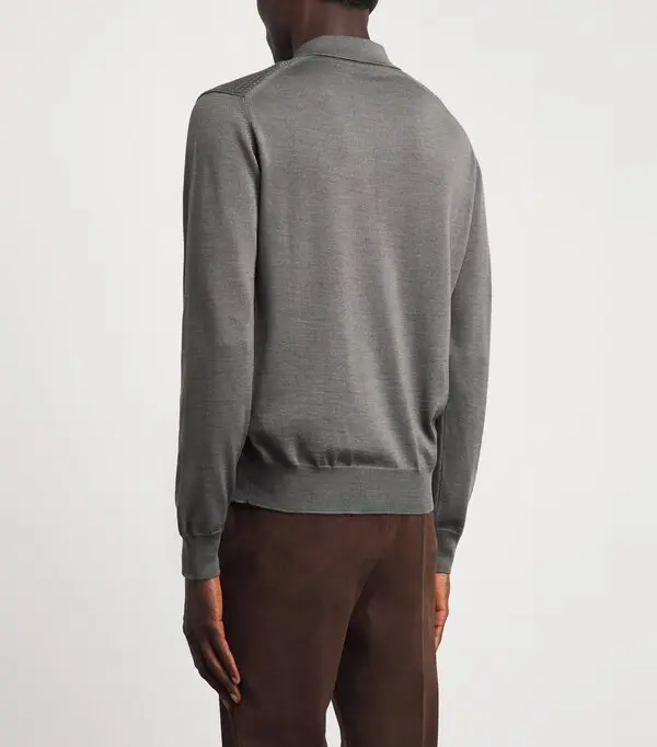 Corneliani Virgin Wool Quarter-zip Polo Sweater