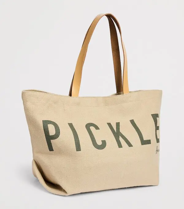 Harrods Jute Pickle Tote Bag