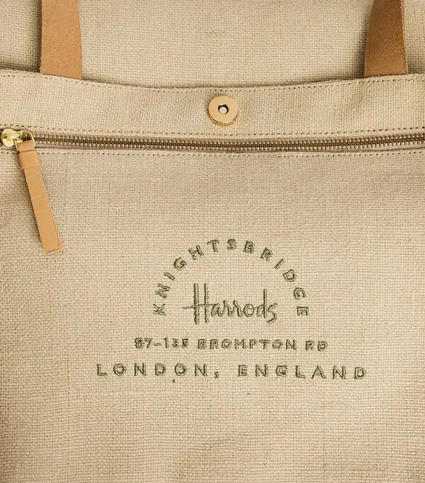 Harrods Jute Pickle Tote Bag