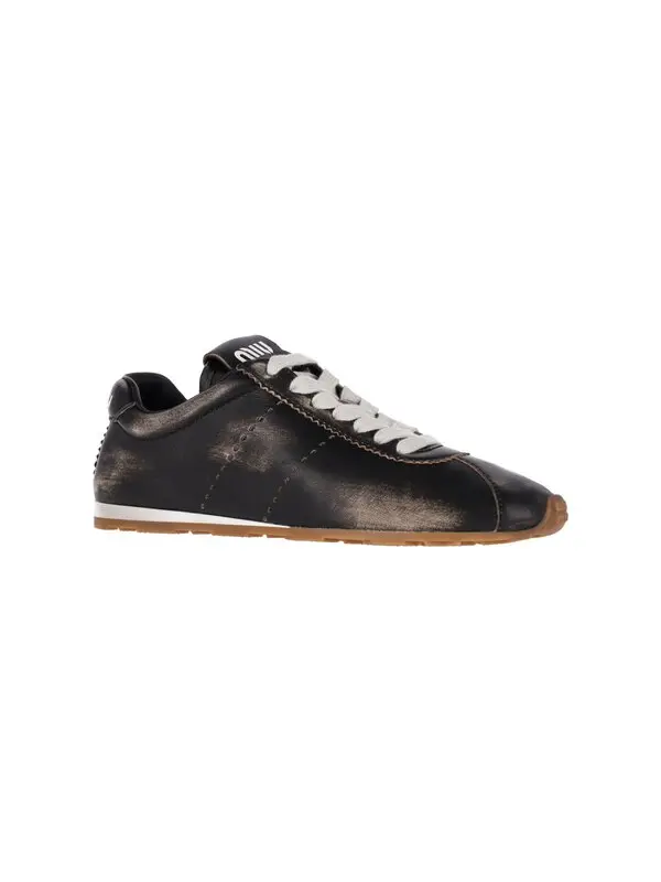 Miu Miu Lace-up Sneakers - Black