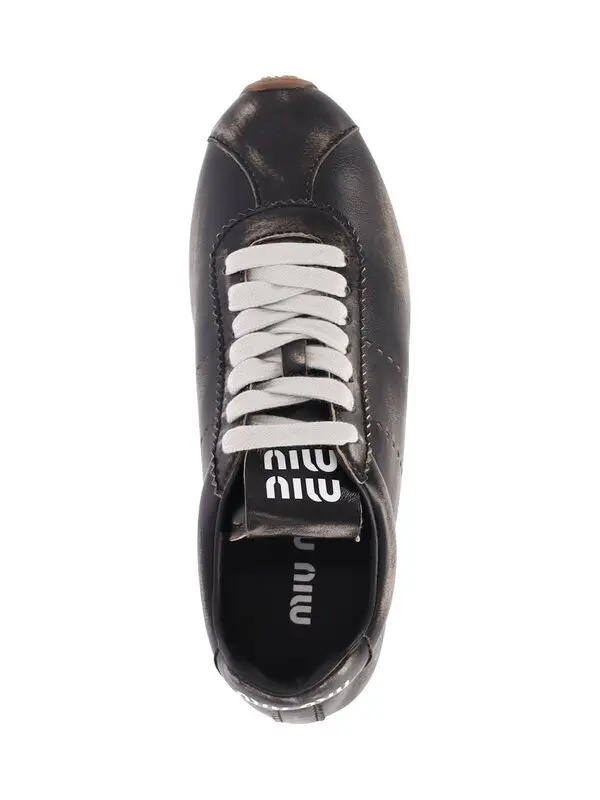 Miu Miu Lace-up Sneakers - Black