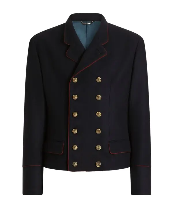 Dolce & Gabbana Dolce Gabbana Double-breasted Frock Coat - Blue