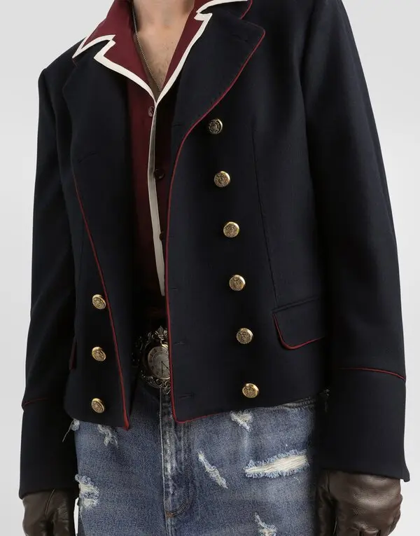 Dolce & Gabbana Dolce Gabbana Double-breasted Frock Coat - Blue
