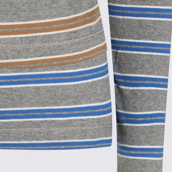 GANNI Double Layer Striped Long Sleeve Top