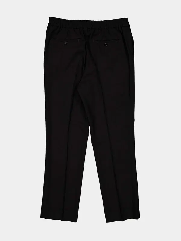 AMI Paris Elasticated Waistband Straight Leg Trousers