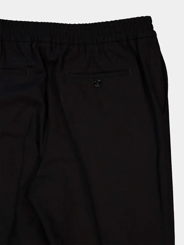 AMI Paris Elasticated Waistband Straight Leg Trousers