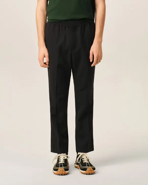 AMI Paris Elasticated Waistband Straight Leg Trousers