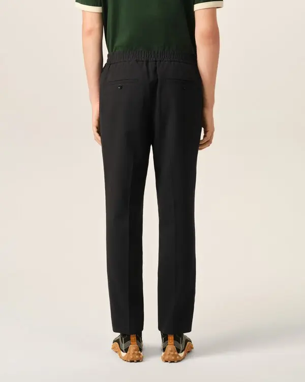 AMI Paris Elasticated Waistband Straight Leg Trousers