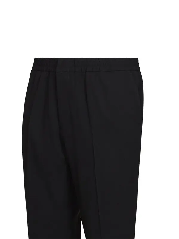 AMI Paris Elasticated Waistband Straight Leg Trousers