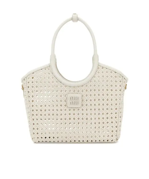 Miu Miu Woven Mesh Tote Bag