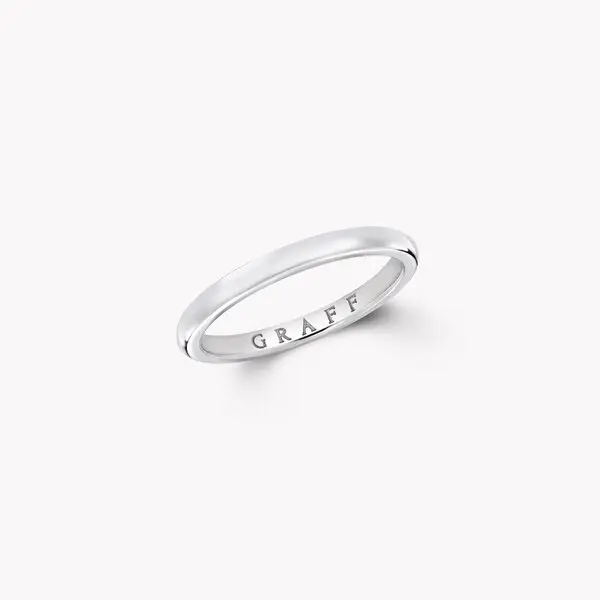 Graff D Shape Wedding Band - Platinum