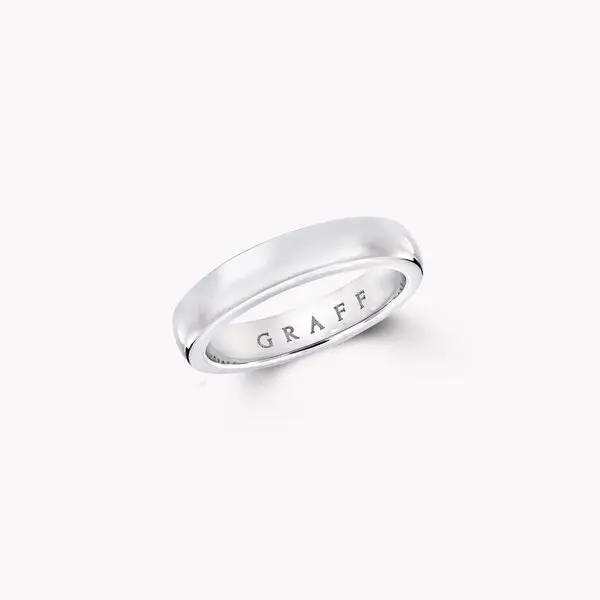 Graff D Shape Wedding Band - Platinum
