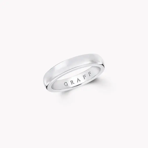 Graff D Shape Wedding Band - Platinum