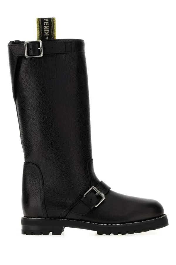 Fendi Leather Boots - Black