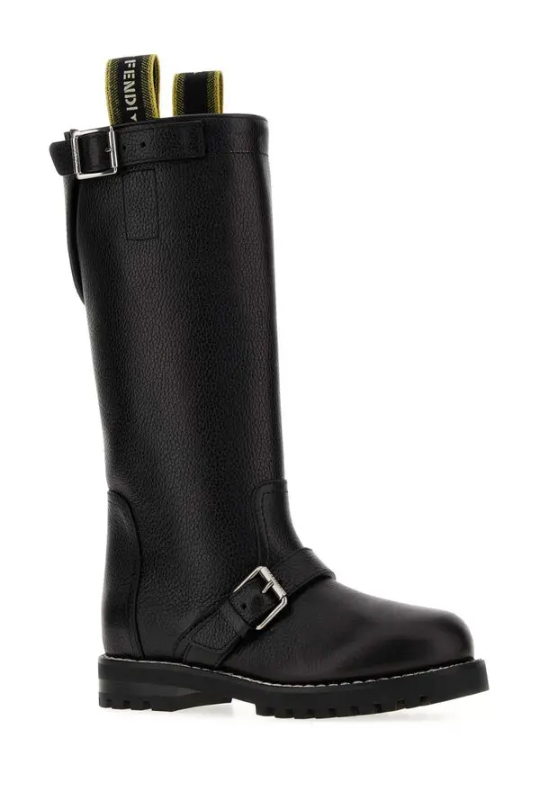 Fendi Leather Boots - Black