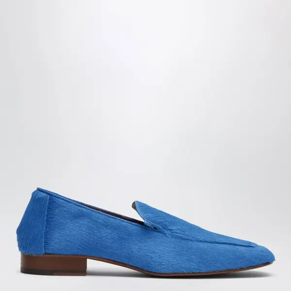 Dries Van Noten Electric Calf Hair Loafers - Blue