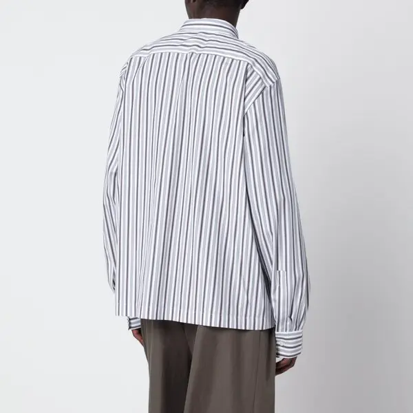 Dries Van Noten Striped Cotton Shirt With Zip