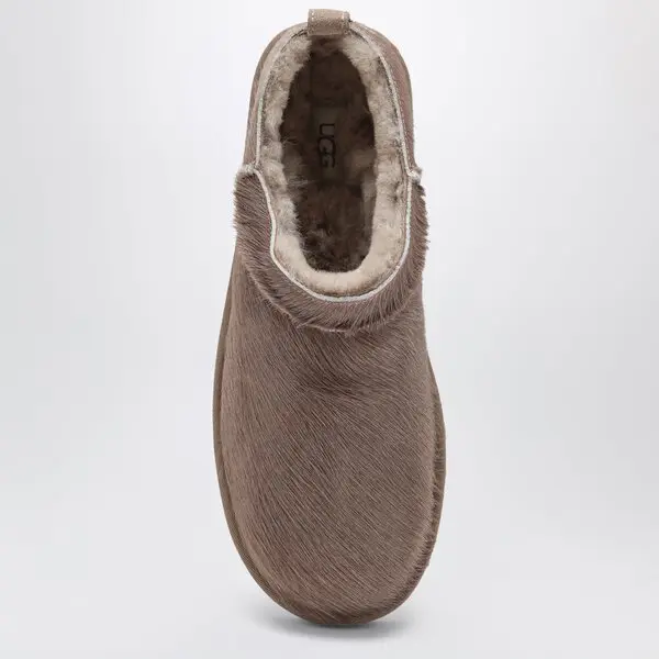 UGG Classic Micro Caribou Pony Skin Ankle Boots - Brown