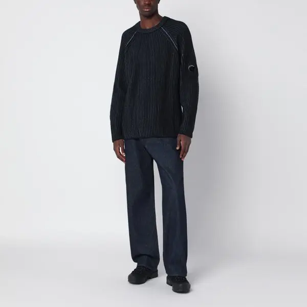 C.P. COMPANY Ribbed Cotton Sweater - Blue