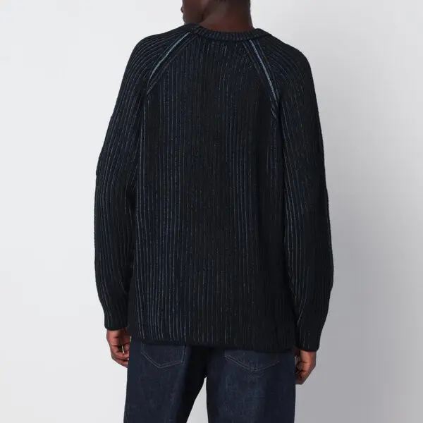 C.P. COMPANY Ribbed Cotton Sweater - Blue