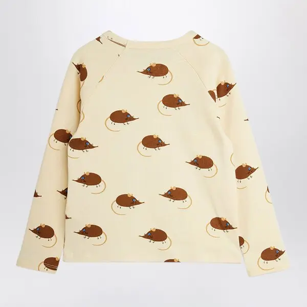 MINI RODINI Long-sleeved T-shirt With Mouse Print