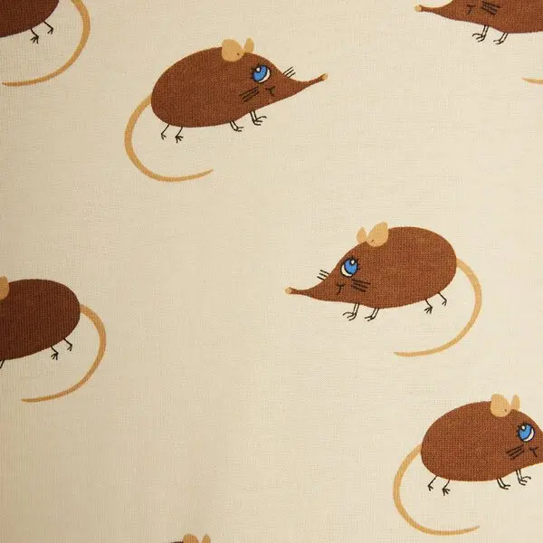 MINI RODINI Long-sleeved T-shirt With Mouse Print