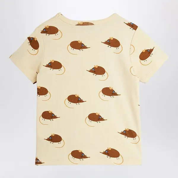 MINI RODINI Short-sleeved T-shirt With Mouse Print