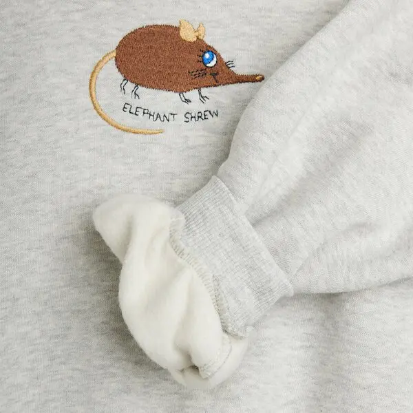 MINI RODINI Melange Sweatshirt In Organic Cotton - Grey