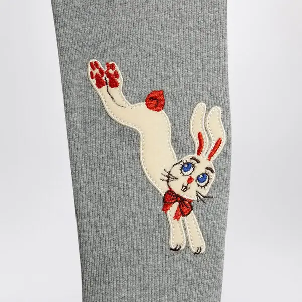 MINI RODINI Mélange Cotton-blend Leggings