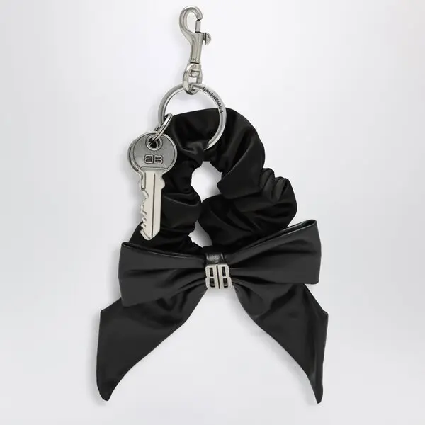Balenciaga Keyring With Bow And Scrunchie - Black