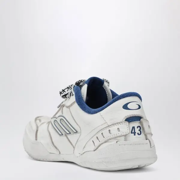 Balenciaga Blue Hamptons Worn-out Sneakers - White