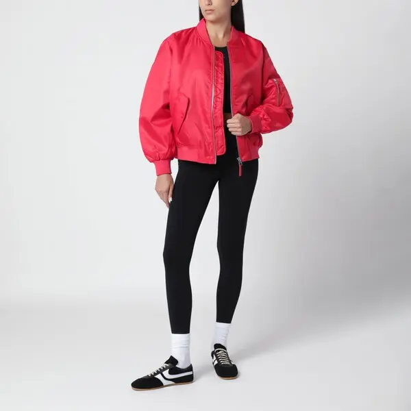 ANINE BING Leon Zip-up Bomber Jacket - Red