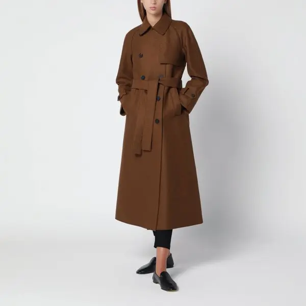 Harris Wharf London Biscuit Belted Wool Coat