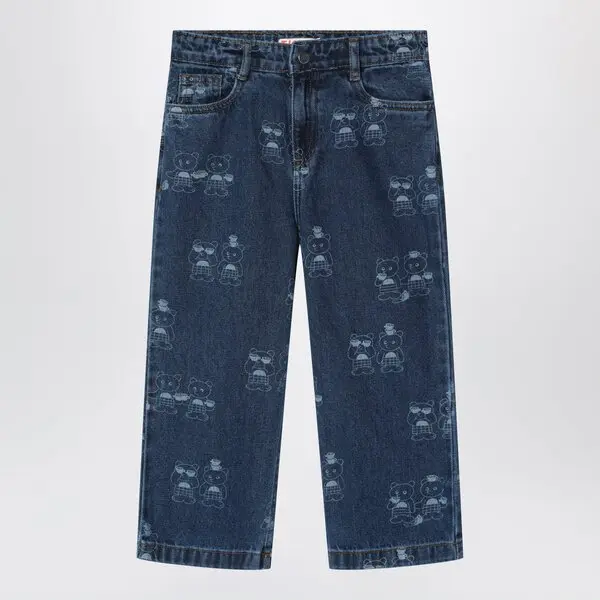 TINYCOTTONS Dark Jeans With Bear Print