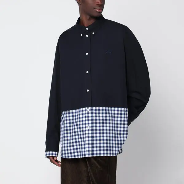 Loewe Navy Double-layer Cotton Shirt - Blue